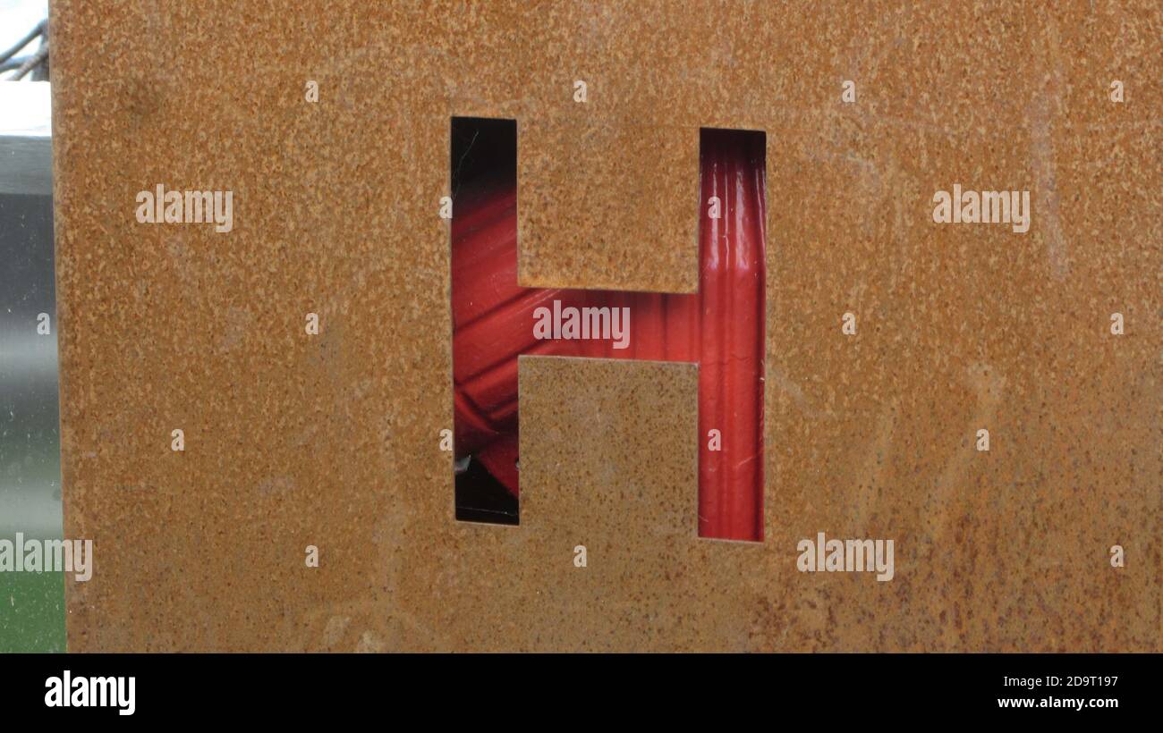 sign of the letter H, the eighth letter in the alphabet Stock Photo - Alamy