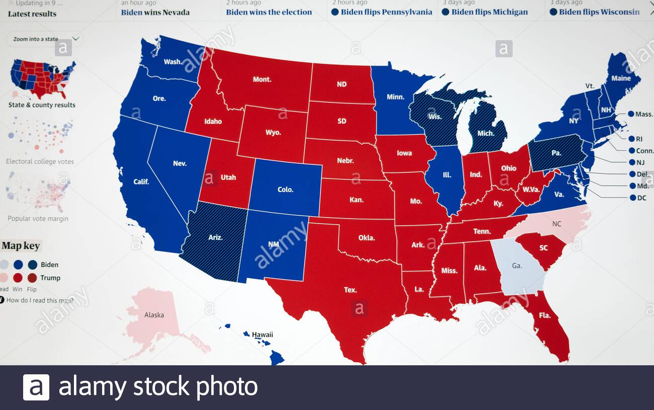 Red States Map 2020 High Resolution Stock Photography and Images - Alamy