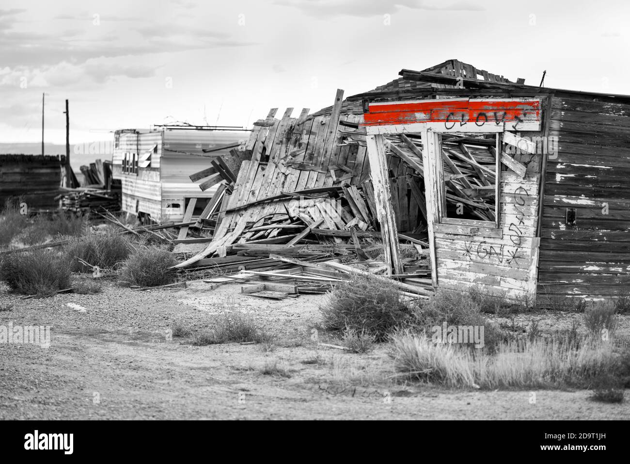 Relics of a typical old west railroad townCisco ghost town, Utah, Usa ...