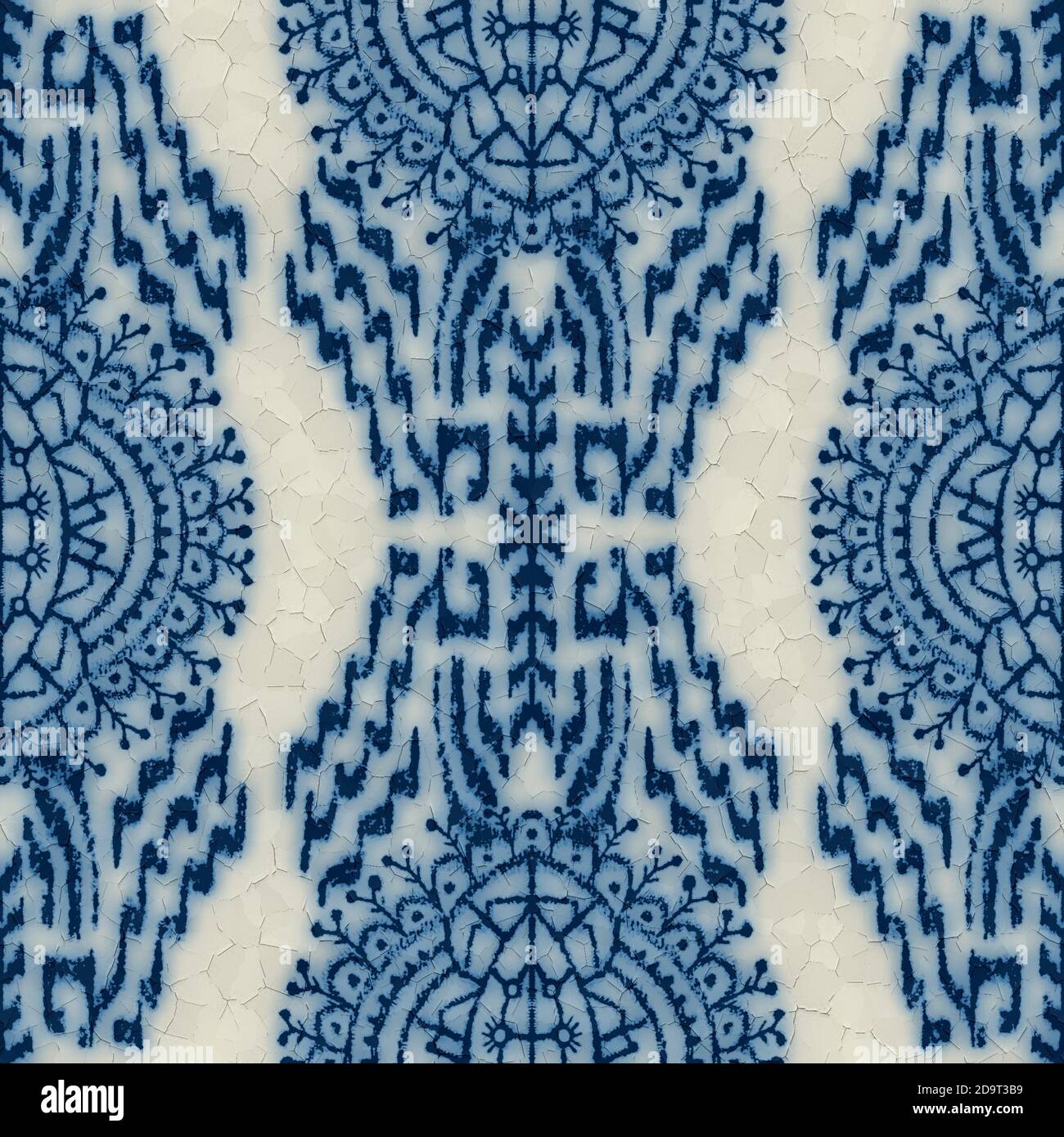 Seamless cracked blue and white ceramic design Stock Photo - Alamy
