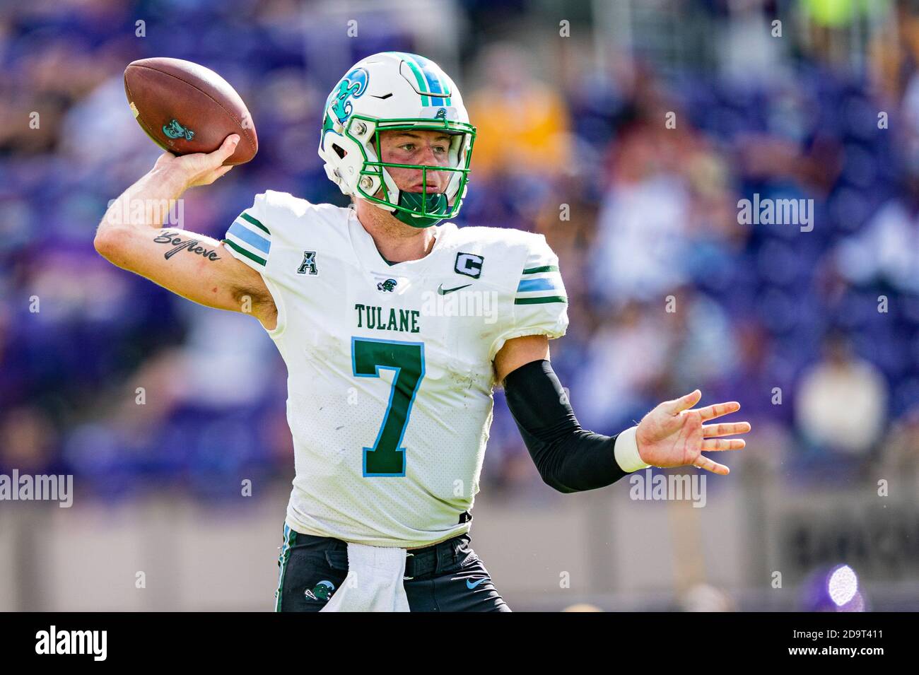 Tulane Green Wave quarterback Michael Pratt (7) during the NCAA college ...