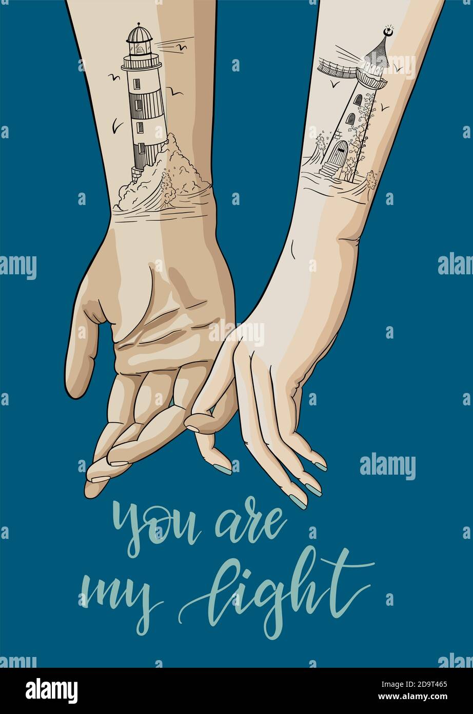 Sea love hand lettering Stock Vector Images - Alamy