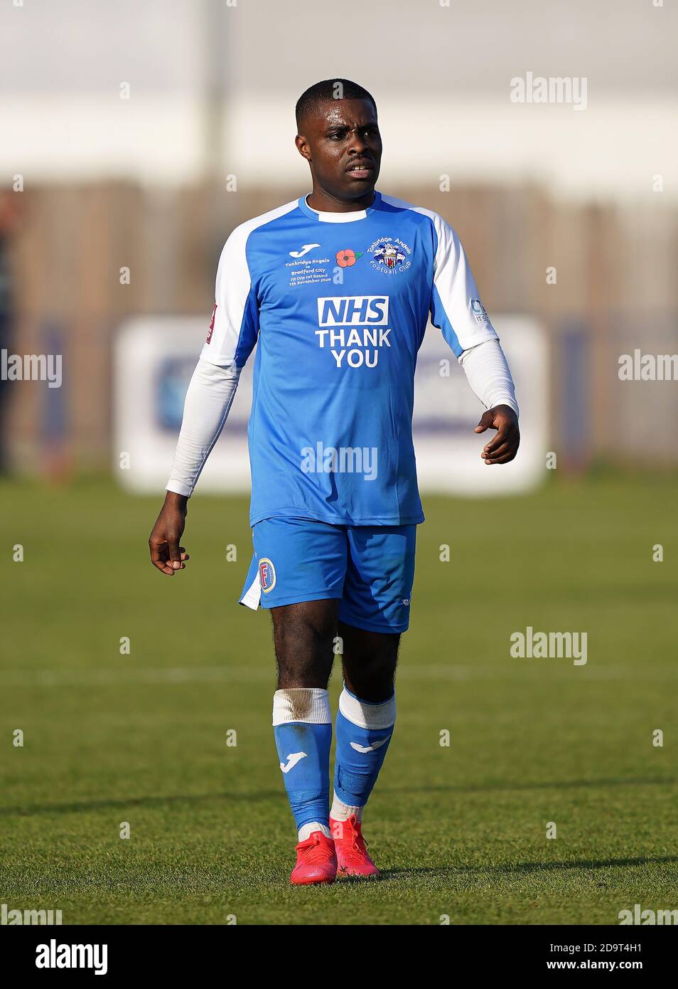 Tonbridge Angels' Alex Akrofi during the FA Cup first round match at ...