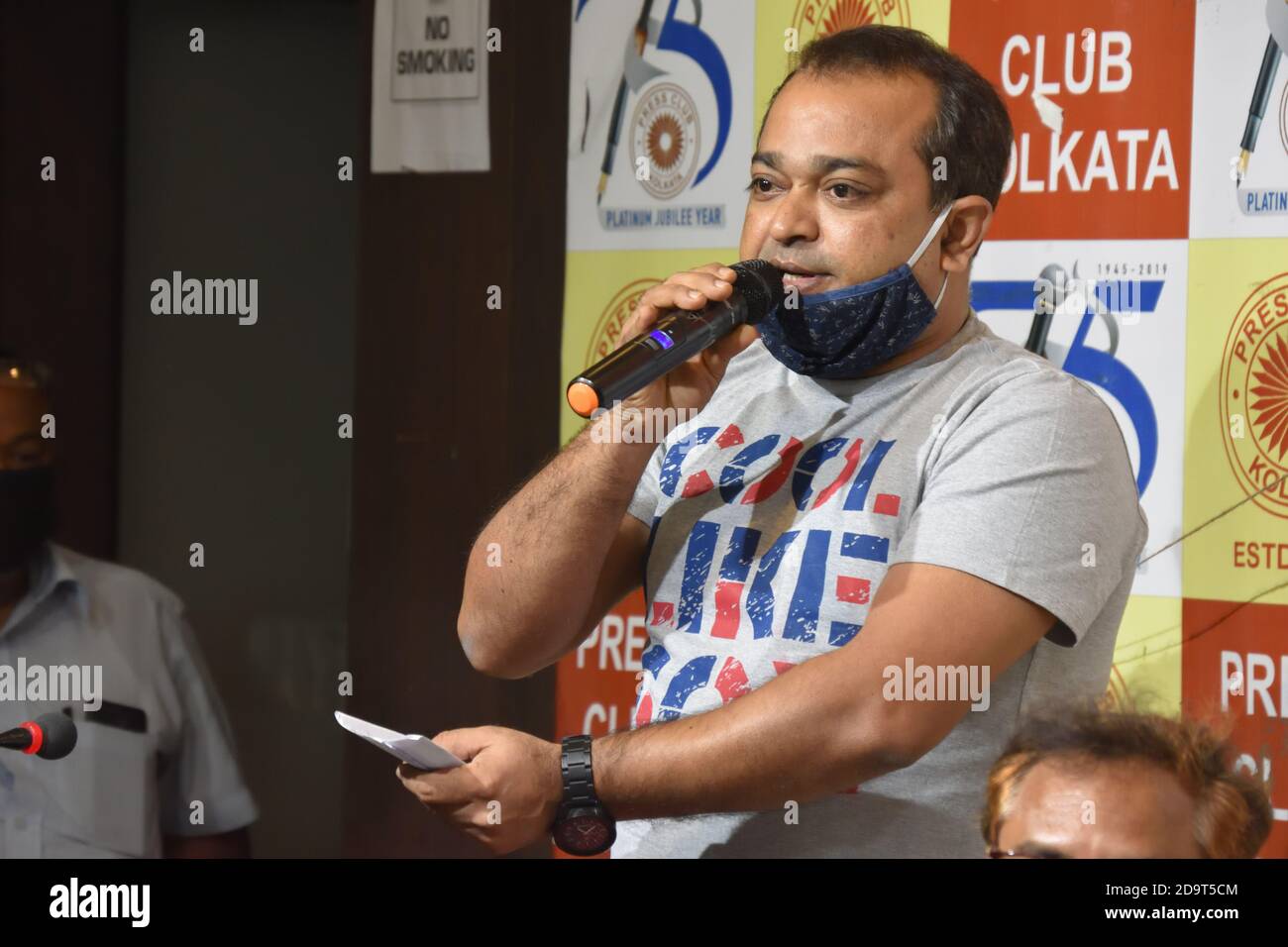 Kolkata, India. 07th Nov, 2020. Pradip Dhar, actor, talks on 'Clean Politics - Clean Bengal', a ...