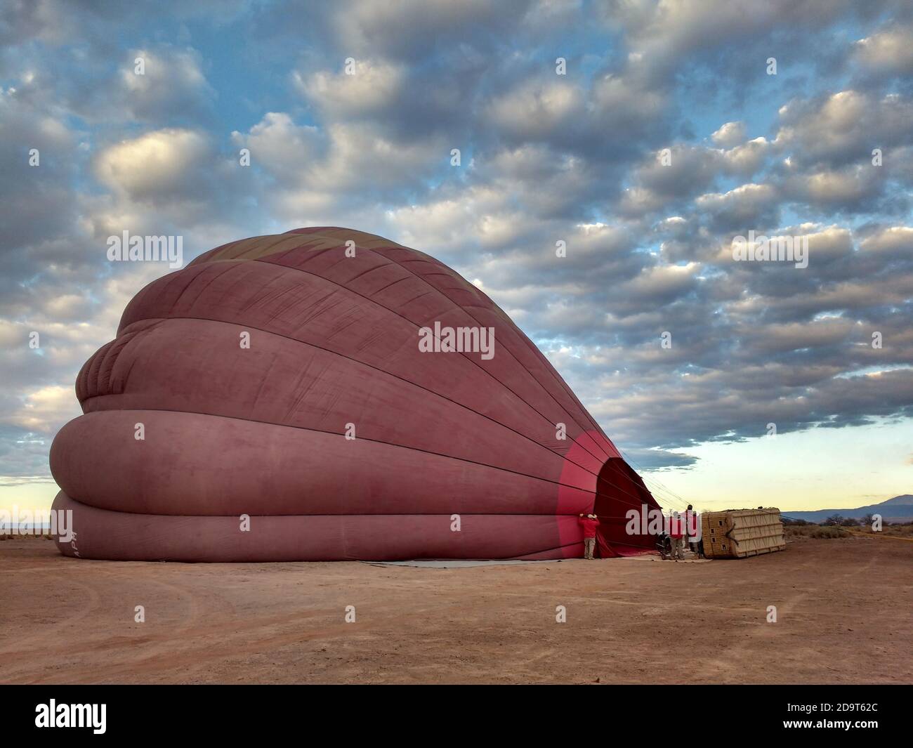 balloon inflating over Atacama desert, Chile, South America Stock Photo ...