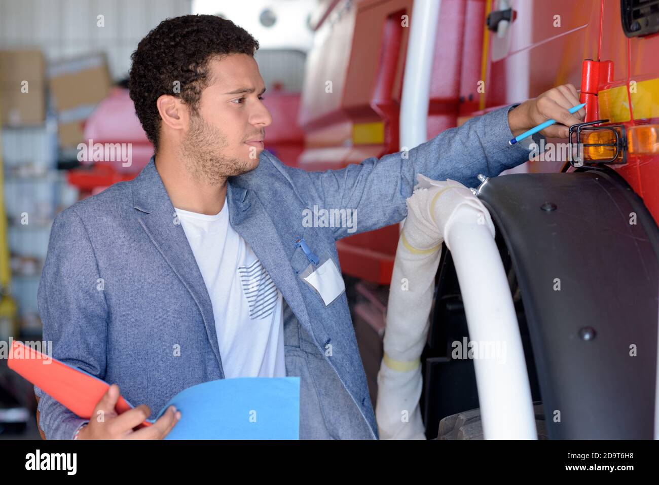 a firefighter manager at work Stock Photo - Alamy