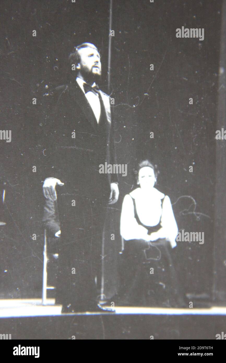 Fine 1970s vintage black and white photography of an on stage ...