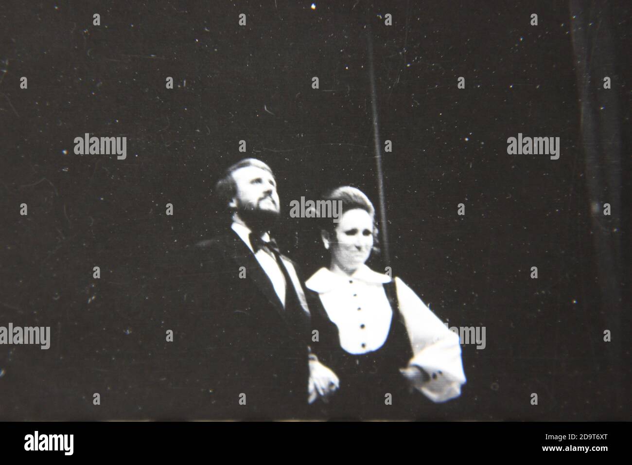 Fine 1970s vintage black and white photography of an on stage ...