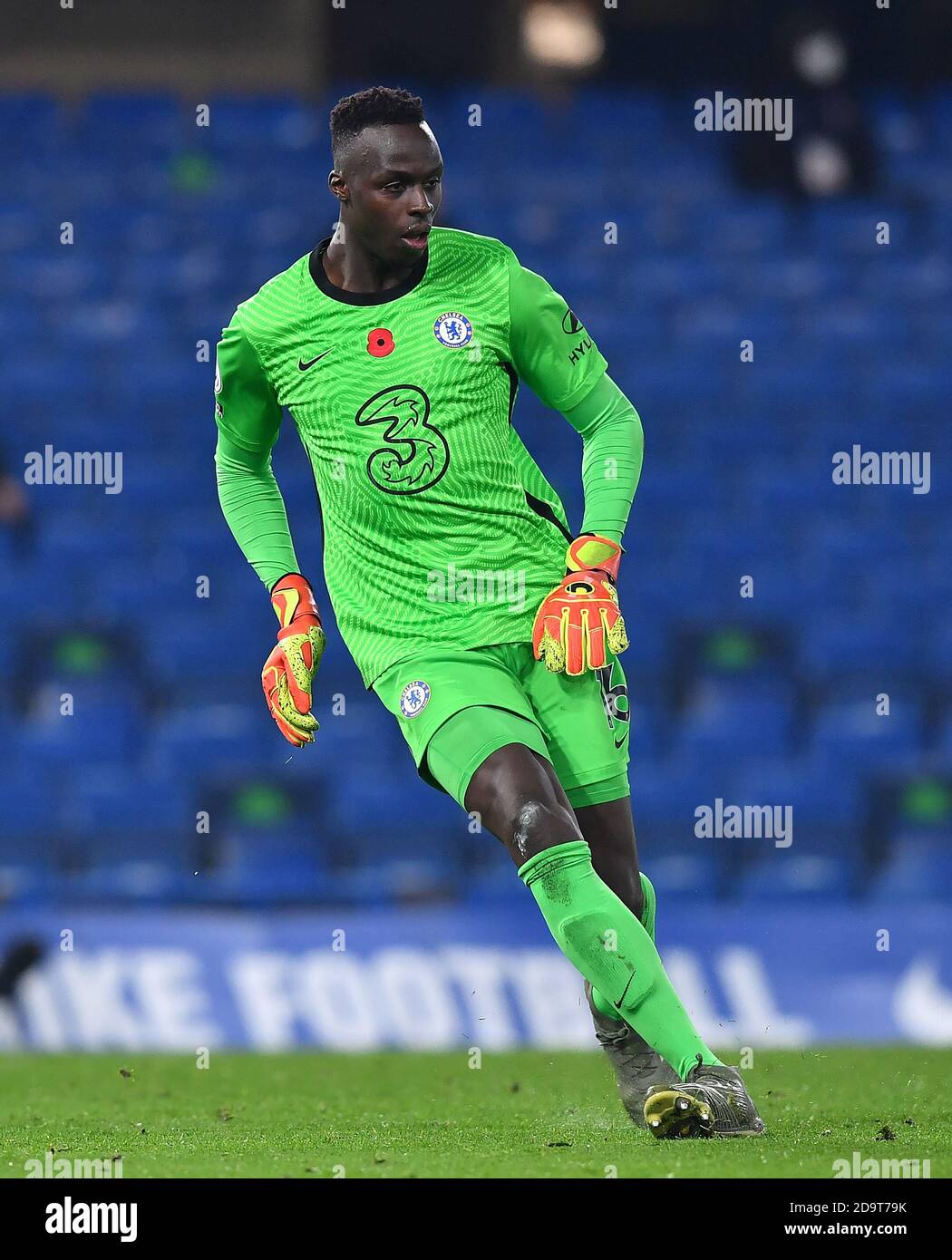 Chelsea goalkeeper Edouard Mendy during the Premier League match at ...