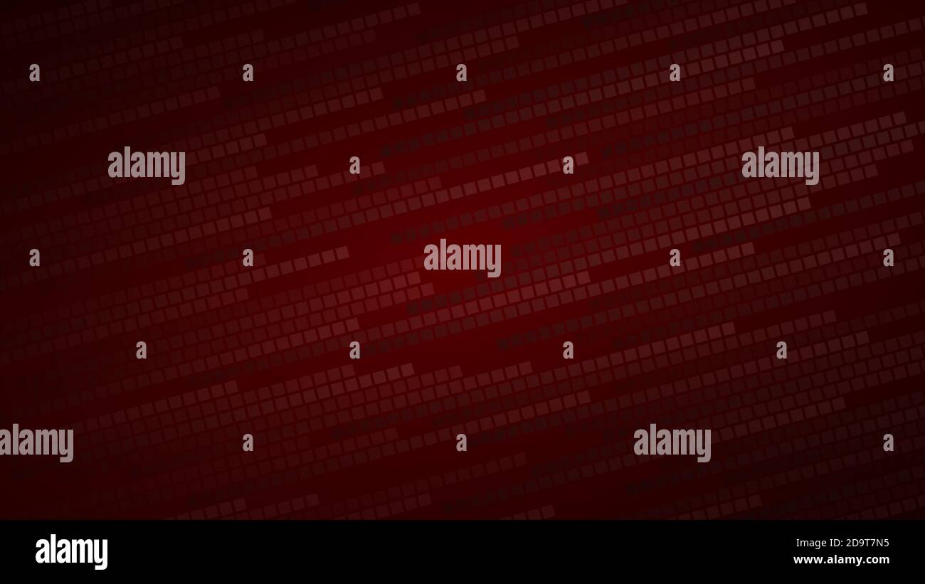 Abstract background of small squares or pixels in shades of dark red ...