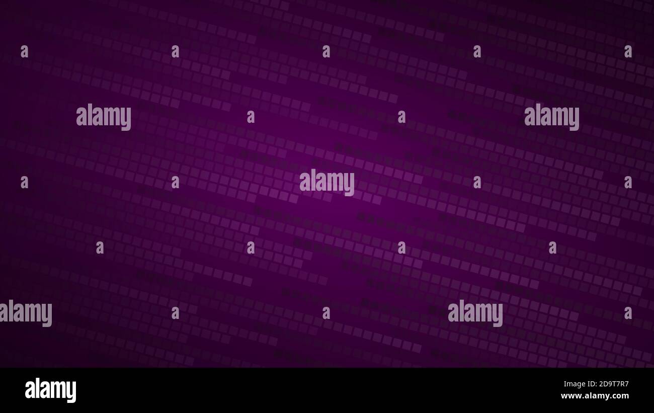 Abstract background of small squares or pixels in shades of dark purple ...
