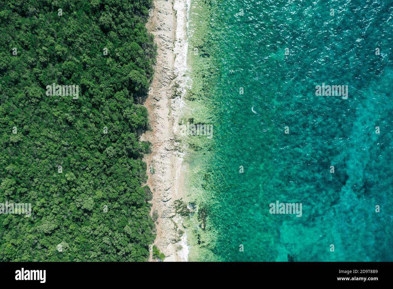 Creative minimal beach concept. Summer vacation layout with blue water ...