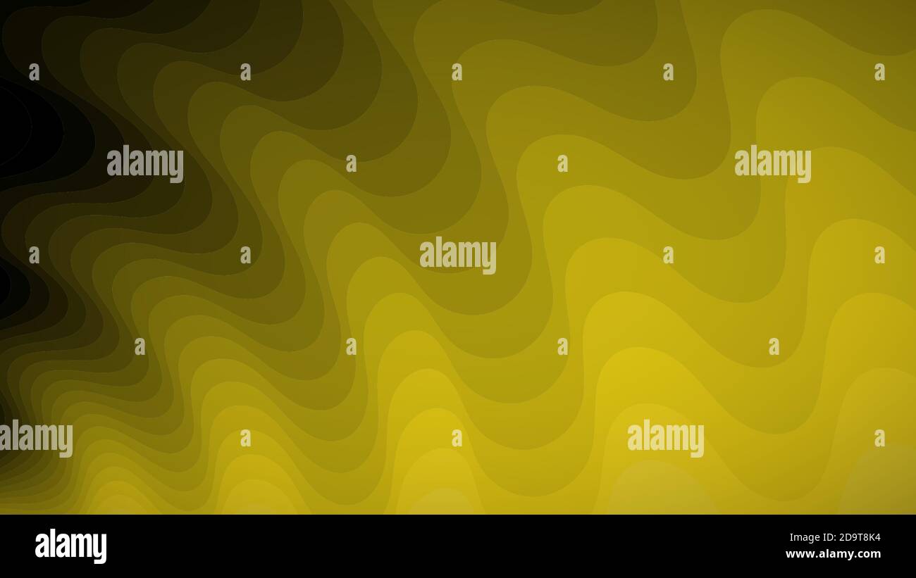 Abstract background of wavy lines in shades of yellow Stock Vector ...