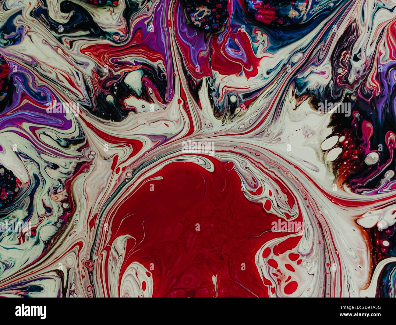 Abstract artwork with colorful paint stains Stock Photo - Alamy