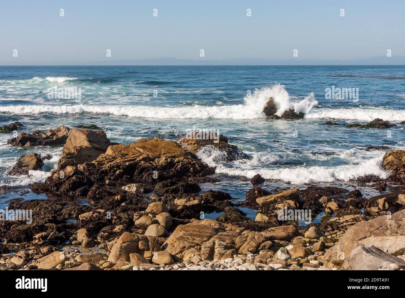 Pacific Ocean coast in Pebble Beach, California Stock Photo - Alamy