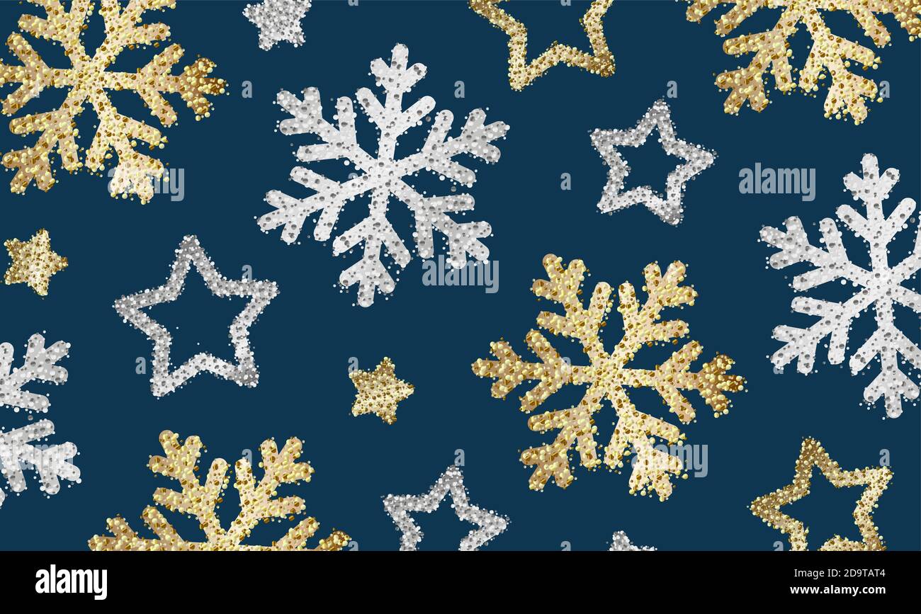 Blue silver glitter star Stock Vector Images - Alamy