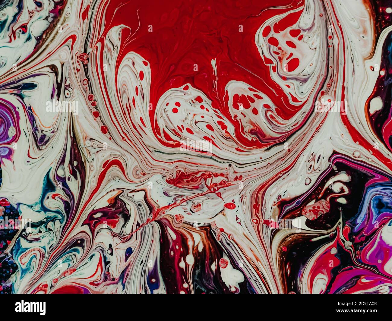 Abstract artwork with colorful paint stains Stock Photo - Alamy