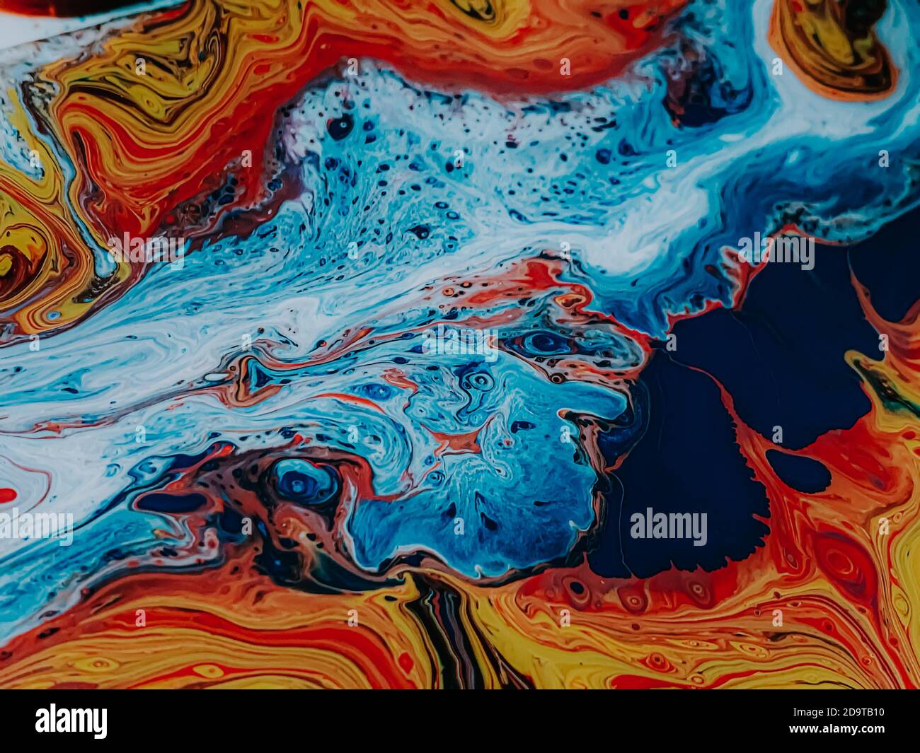 Abstract artwork with colorful curves and shapes Stock Photo - Alamy