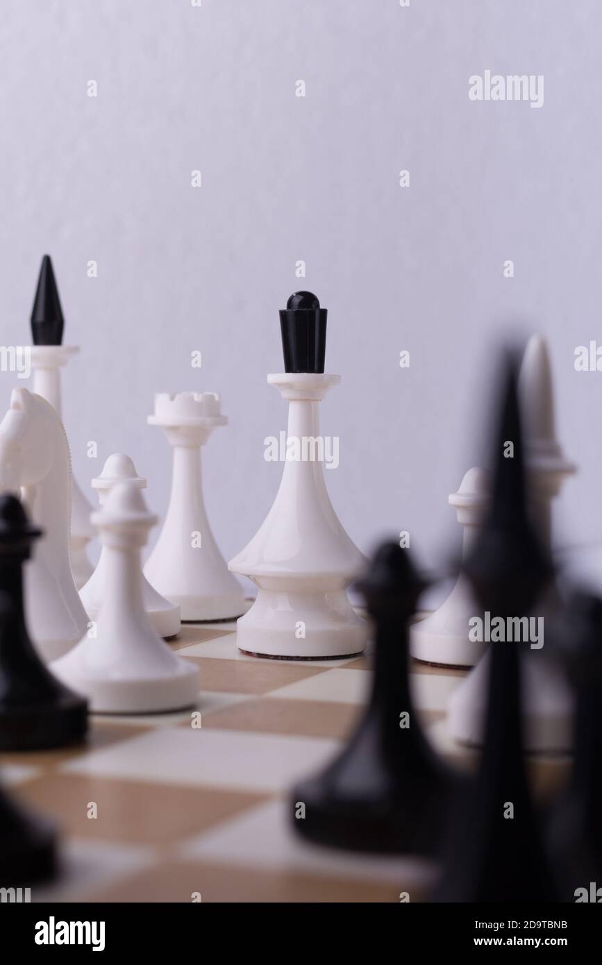 Checkmate Chess pieces on Chessboard. Chess opening tournament ...