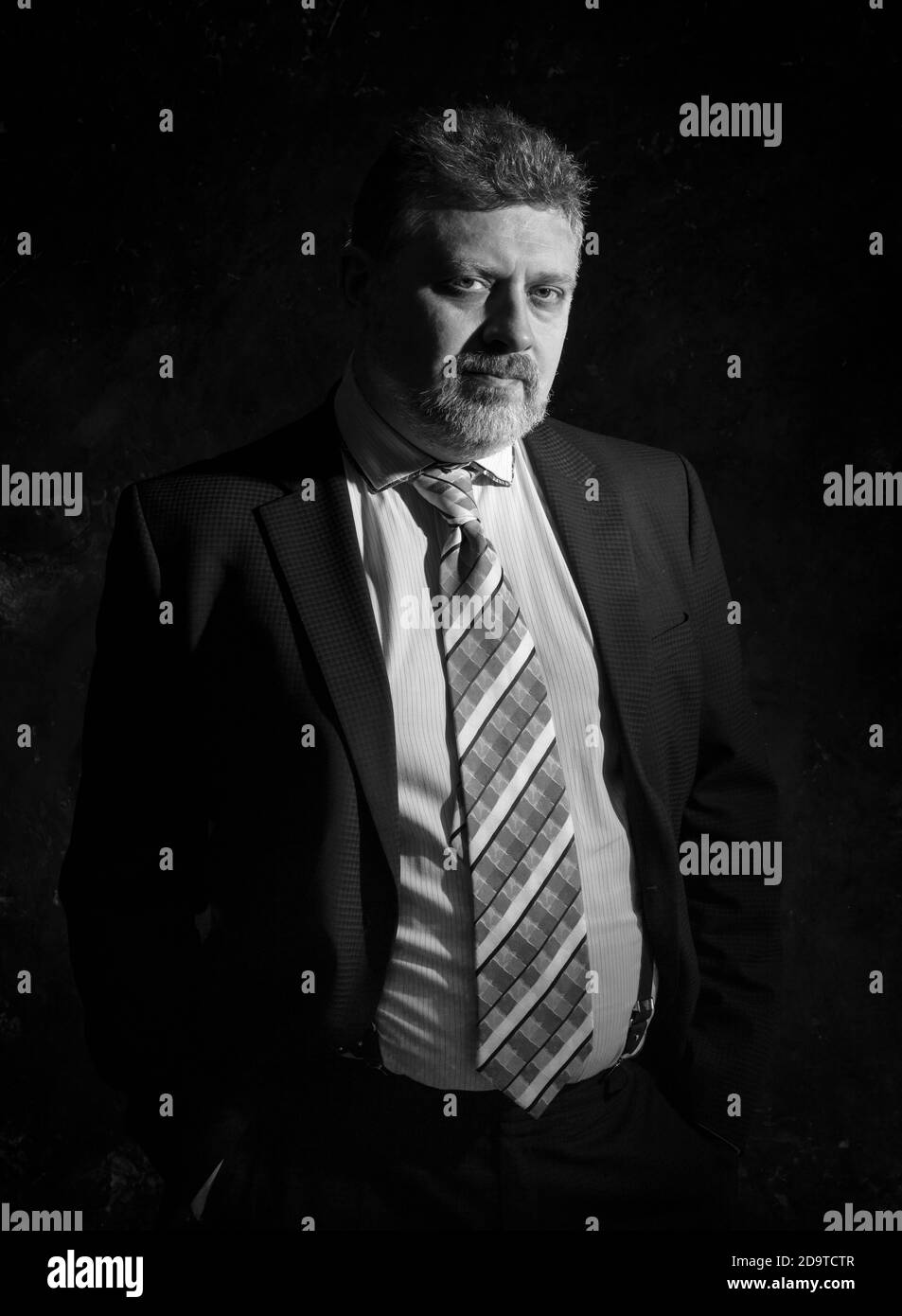 Confident mature male leader Black and White Stock Photos & Images - Alamy