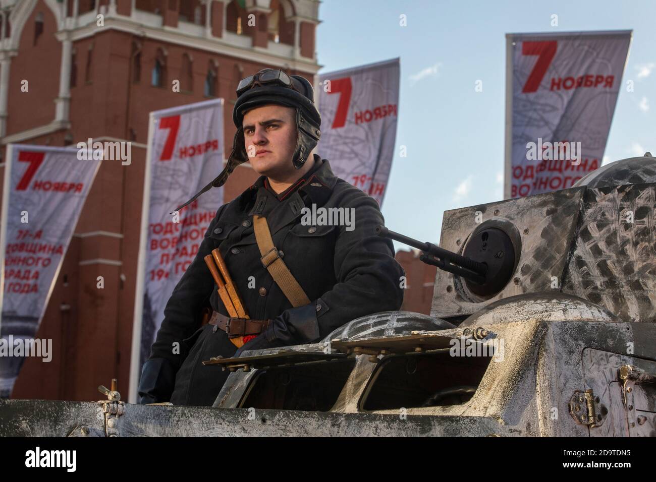 Moscow, Russia. 7th of November, 2020 Red Army's soldier in uniform of ...