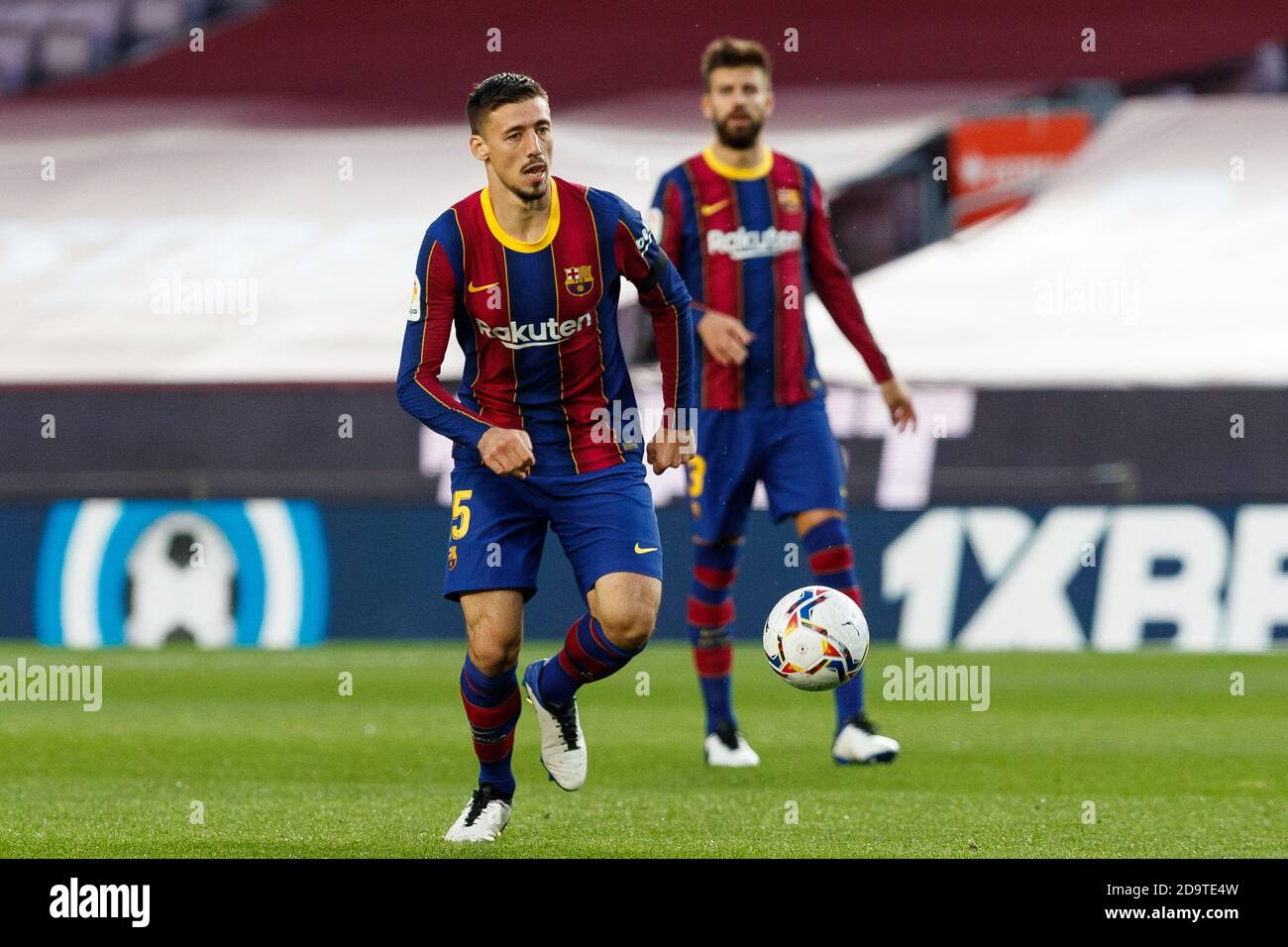 Barcelona, Spain. 07th Nov, 2020. Clement Lenglet of FC Barcelona in ...