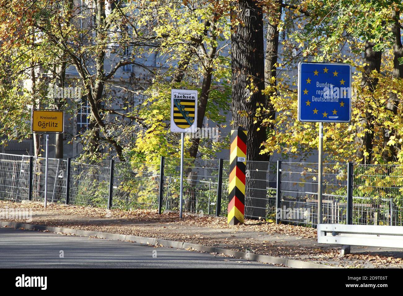 Grenzübergang Stadtbrücke Görlitz Zgorzelec Deutschland Polen border ...
