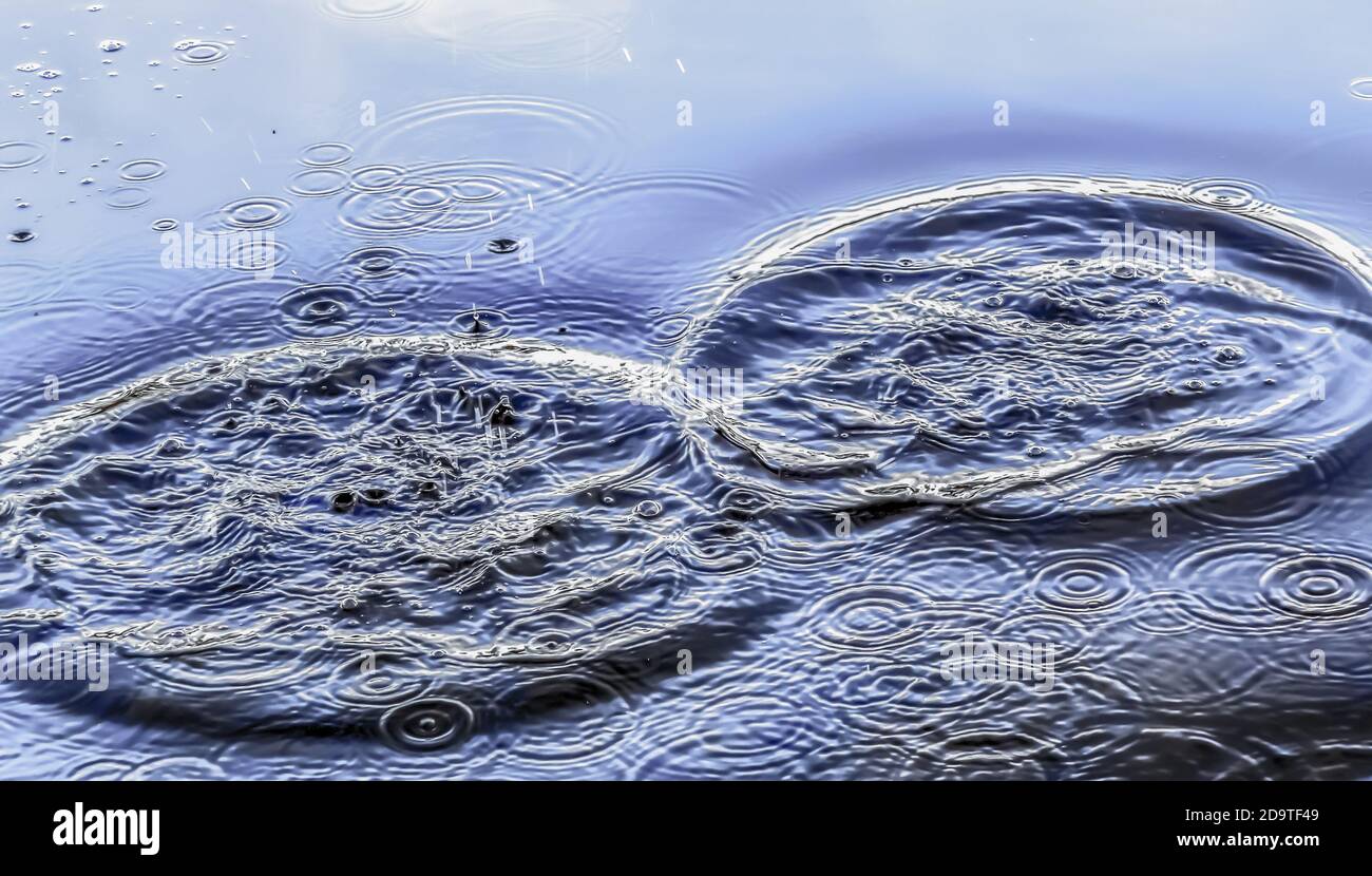 Beautiful water at a lake with splashing water and ripples on th Stock ...