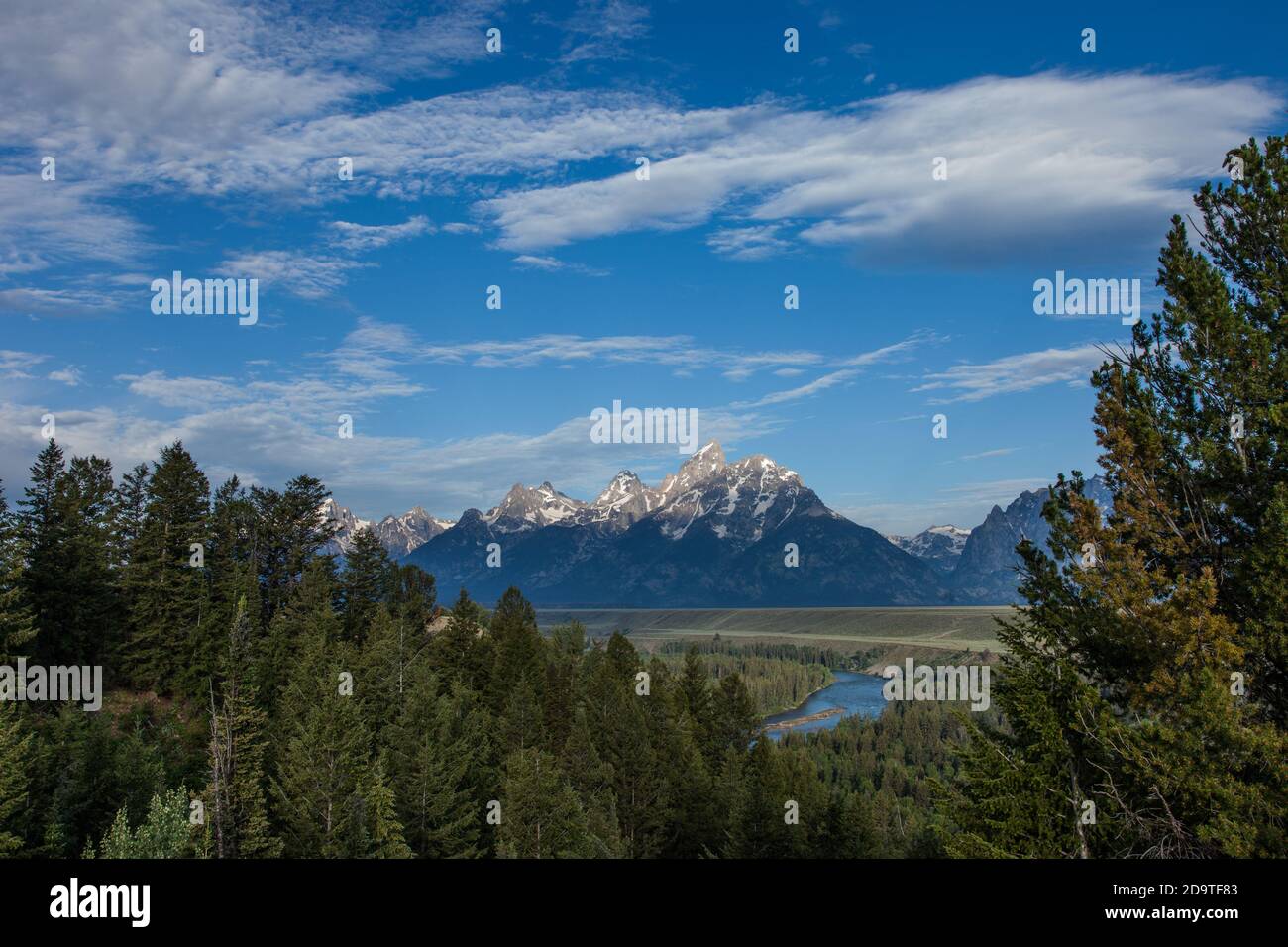 The view of the Teton Range and Snake River from the Snake River ...