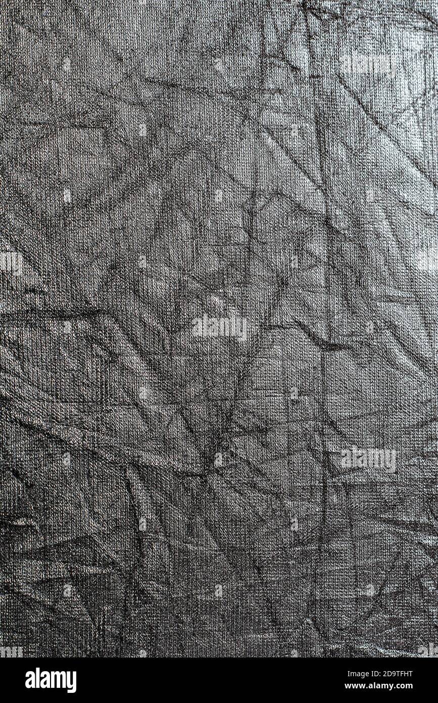 The texture of wrinkled silver cloth Stock Photo - Alamy