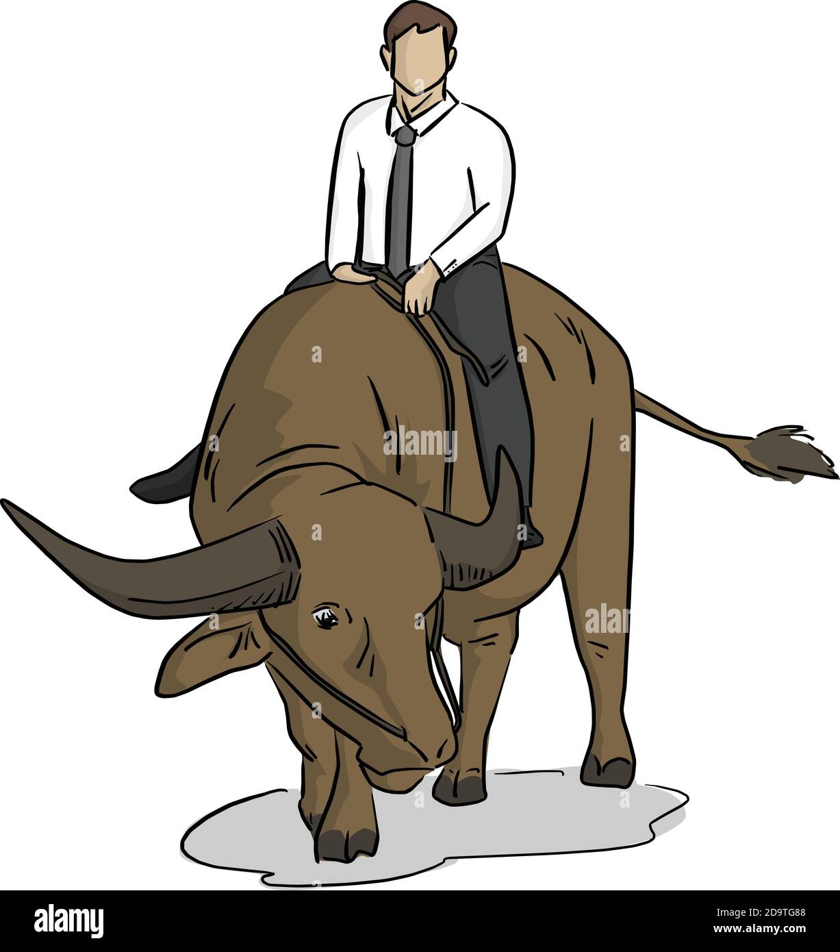 Riding on buffalo Stock Vector Images - Alamy