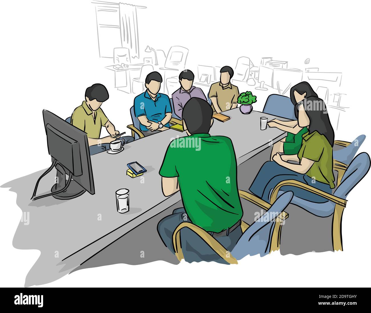 businesspeople in business meeting for future solving problems in ...