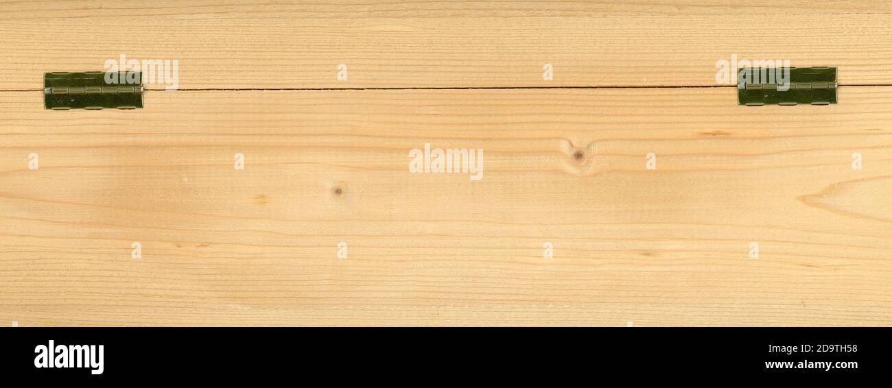 light brown wood texture with metal hinge useful as a background Stock ...