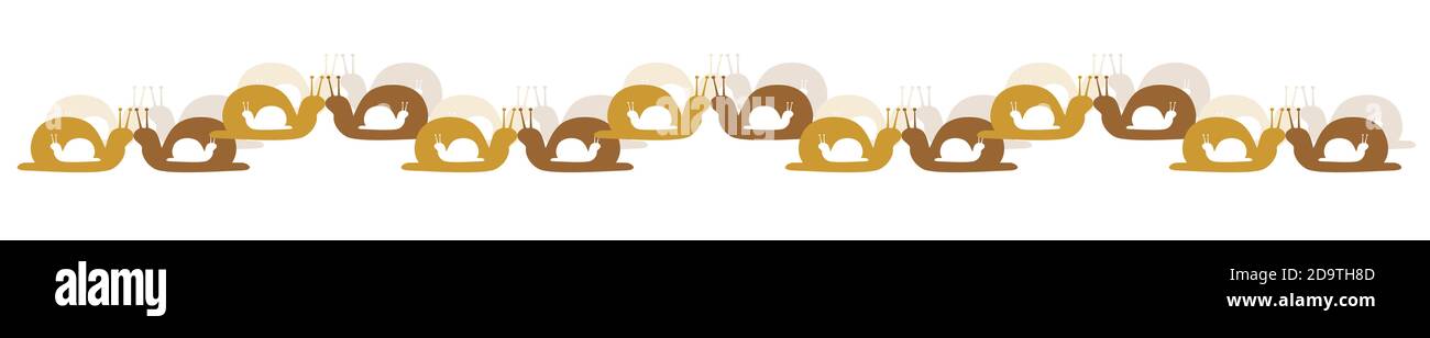 Natural snail animal ornament decoration footer in brown color Stock ...