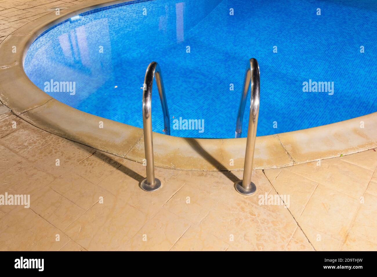 Blue swimming pool close up view Stock Photo - Alamy
