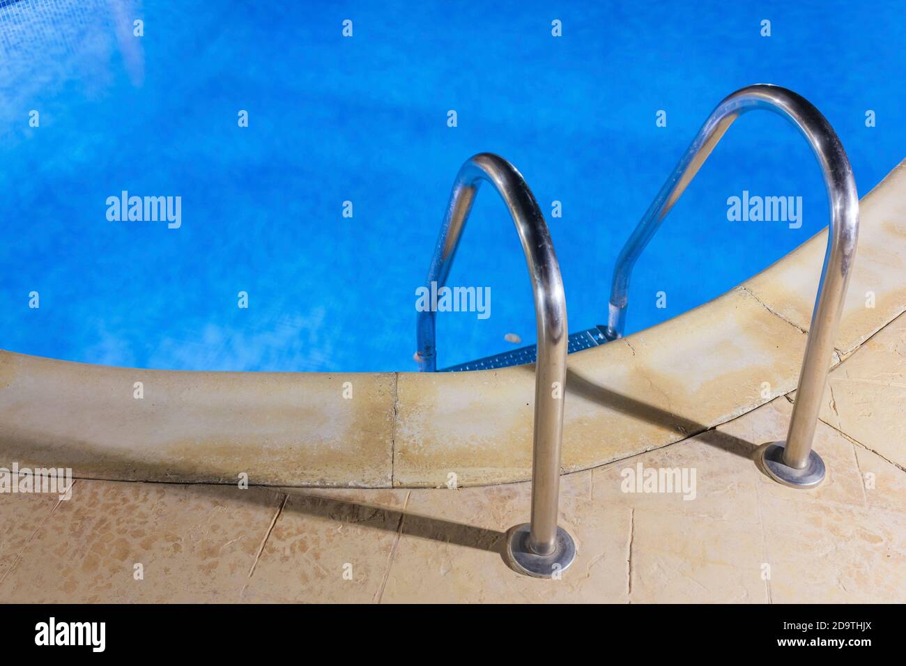 Blue swimming pool close up view Stock Photo - Alamy