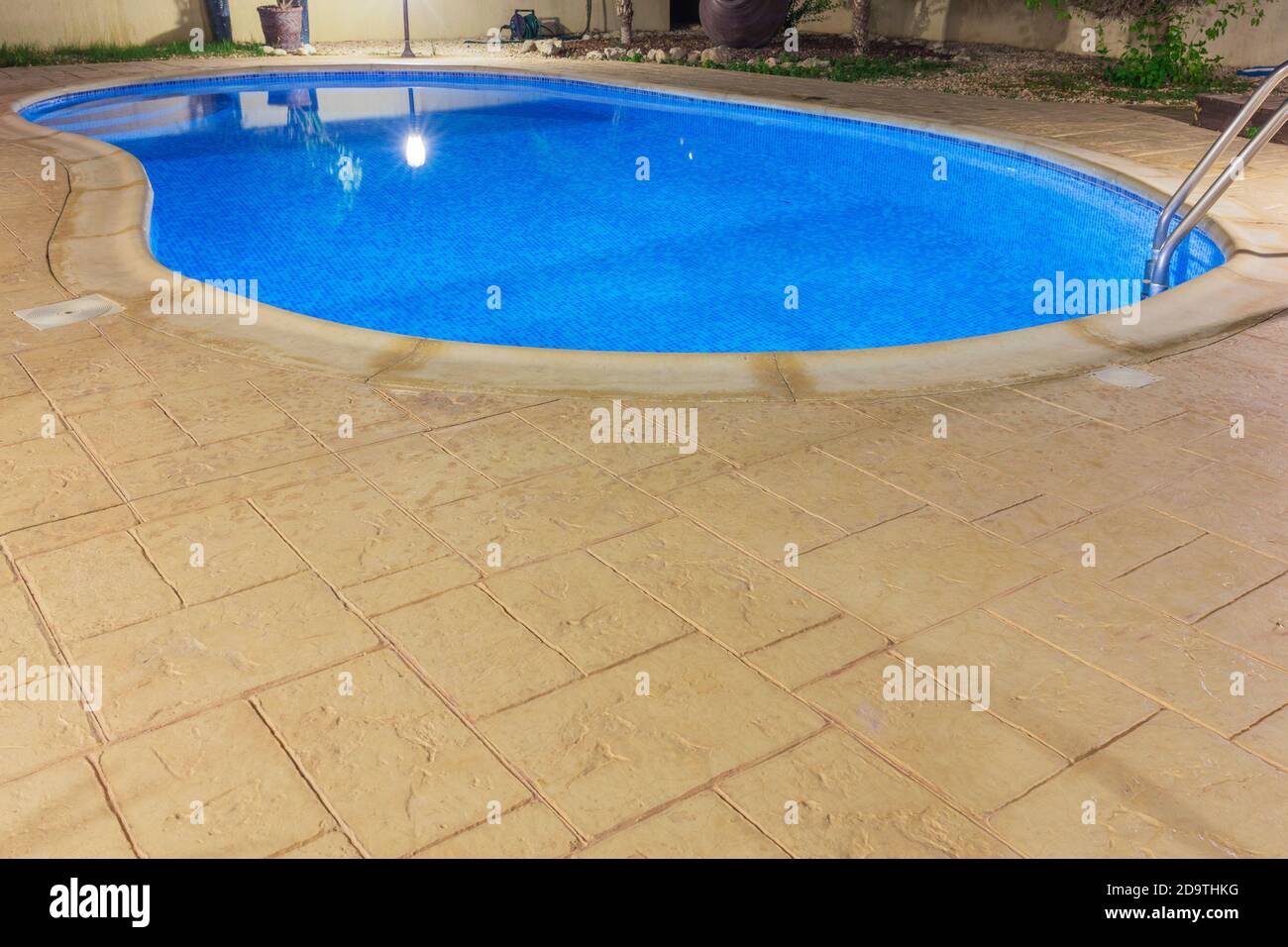 Blue swimming pool close up view Stock Photo - Alamy