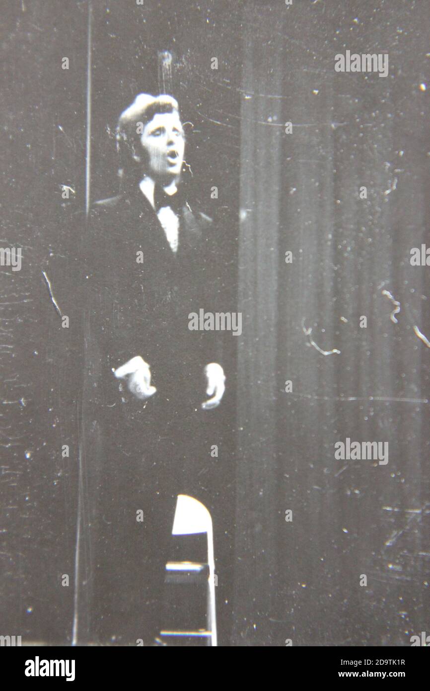 Fine 1970s vintage black and white photography of an on stage ...