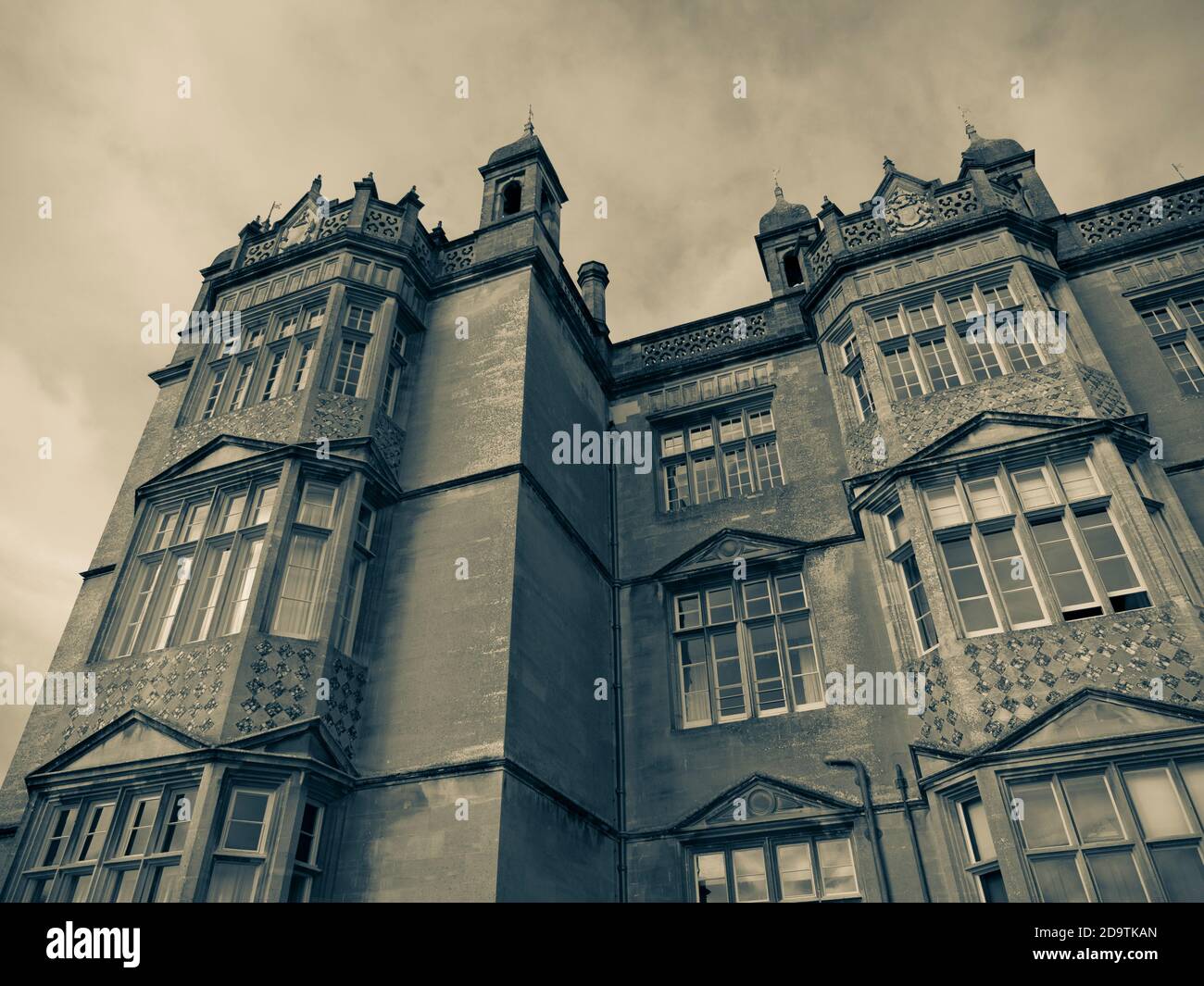 Black and White Landscape of Englefield House, Englefield Estate ...