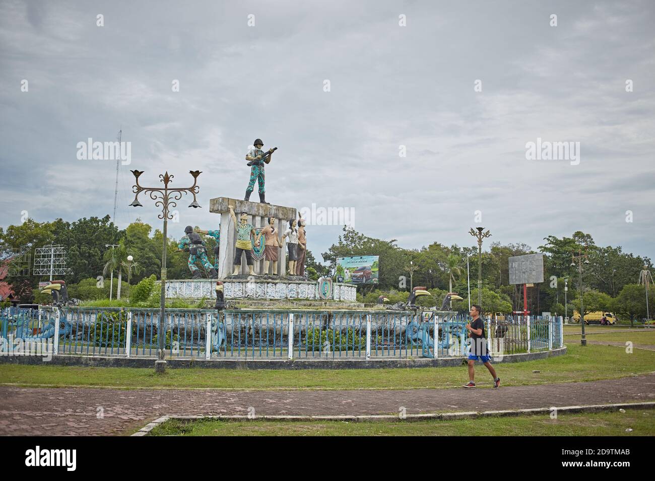 Palangka Raya, Kalimantan, Indonesia, February 2016. A man sports in ...