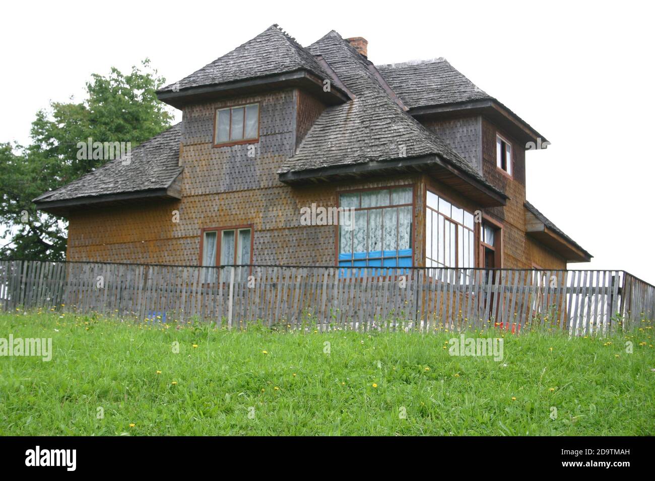 Brasov County, Romania. Traditional house in the mountain village of ...