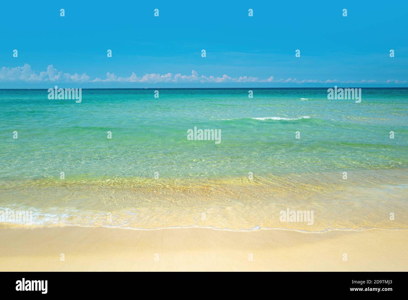 Soft blue ocean wave on sandy beach. Ocean blue Background Stock Photo ...