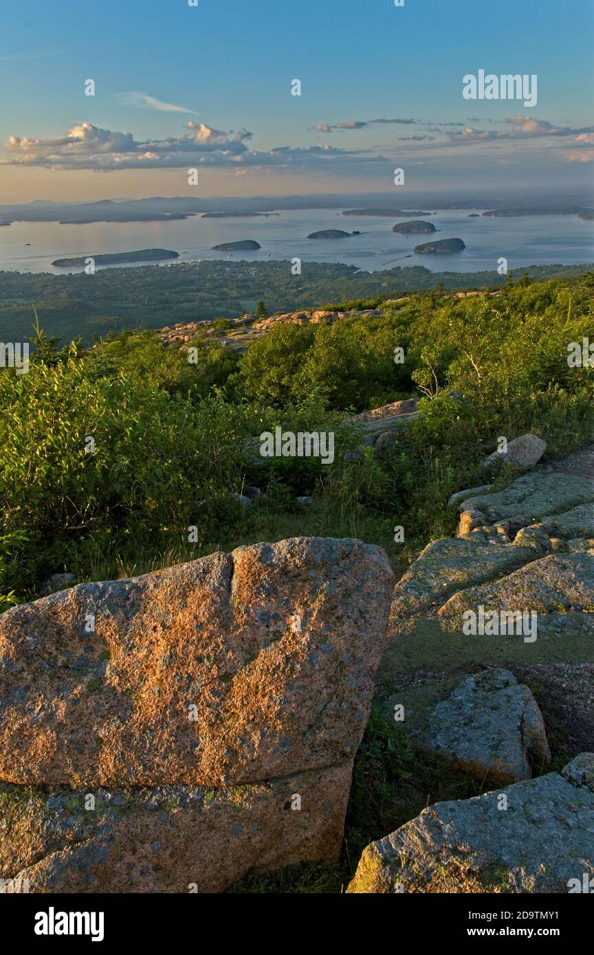 Cadillac mountain view in Acadia national park, Maine Stock Photo - Alamy