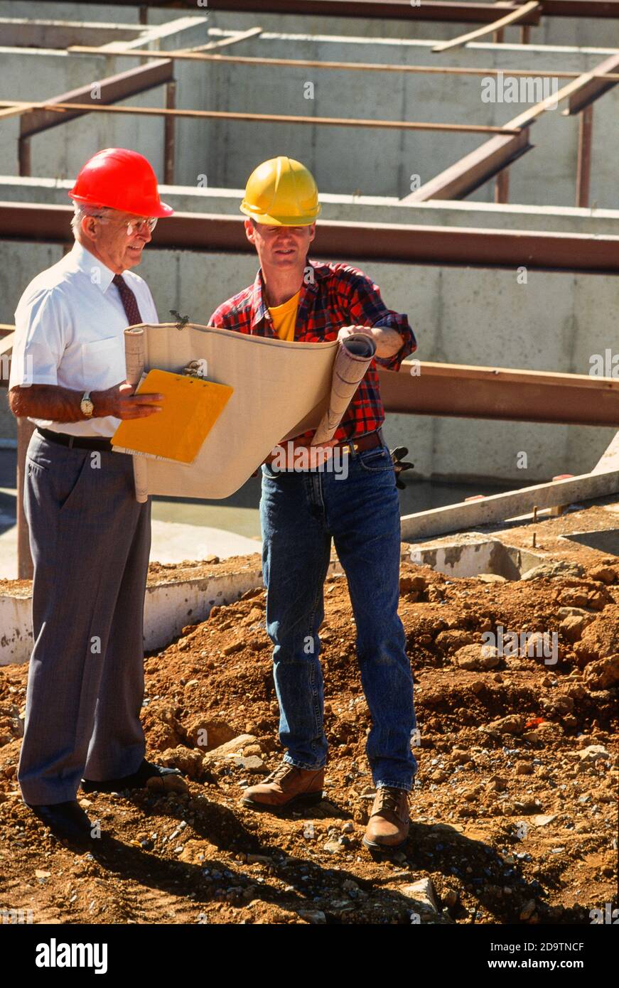 Executive oversees a construction site, USA Stock Photo - Alamy