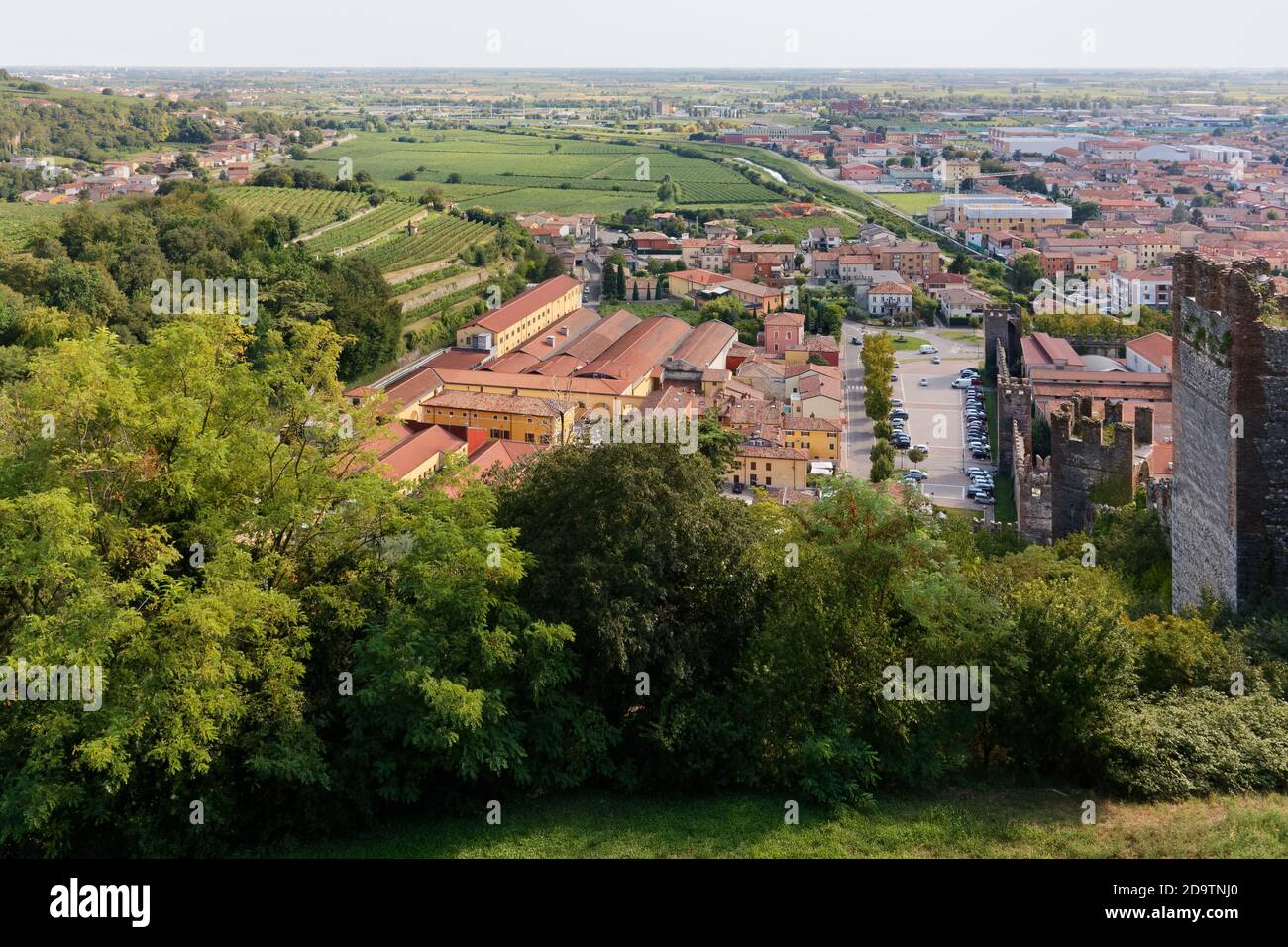Town of Soave, Italy, seen from its castle Stock Photo - Alamy