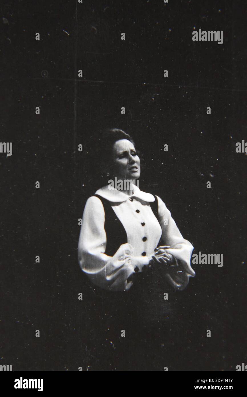 Fine 1970s vintage black and white photography of an on stage ...
