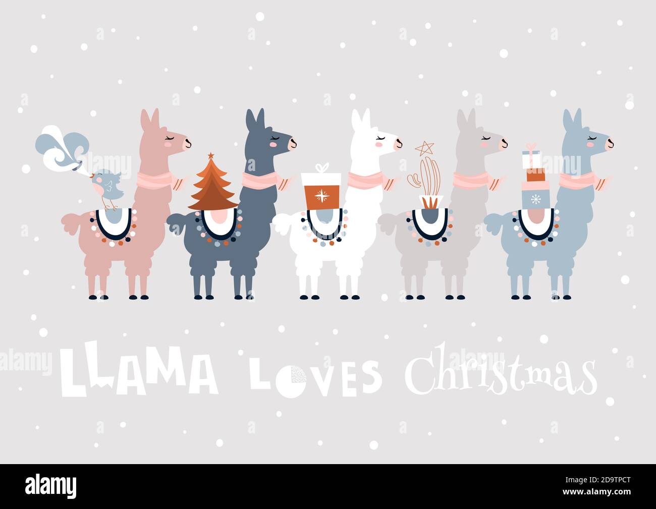Peru llama snow Stock Vector Images - Alamy