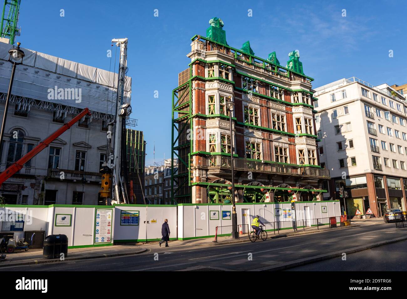 Preserved frontage of a historic building in Piccadilly, London, UK ...