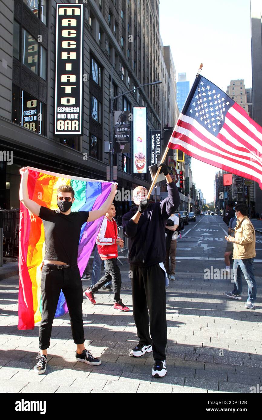 November 7, 2020, New York, New York, USA: Celebrations breakout all ...