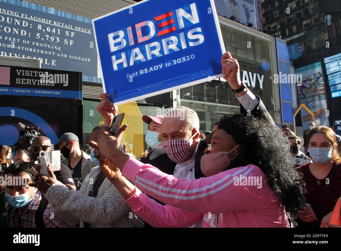November 7, 2020, New York, New York, USA: Celebrations breakout all ...